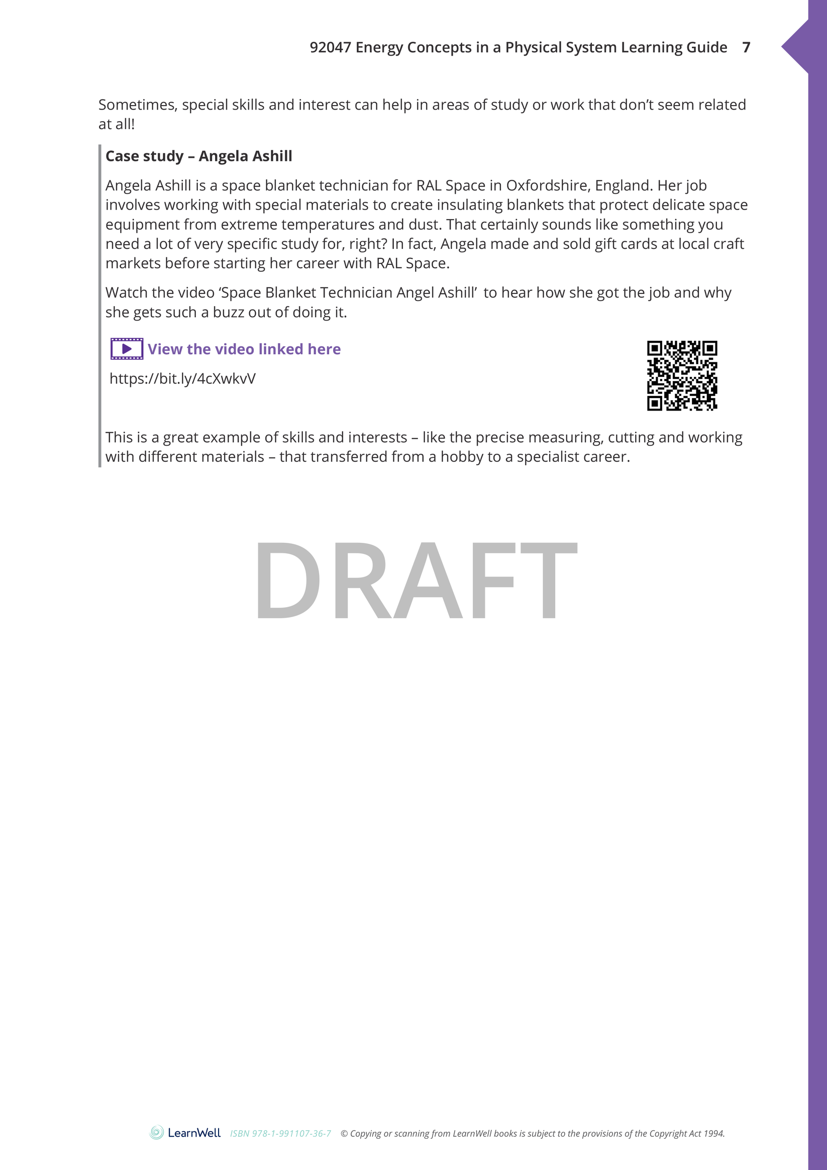 92047 Energy Concepts in a Physical System Learning Guide - LearnWell