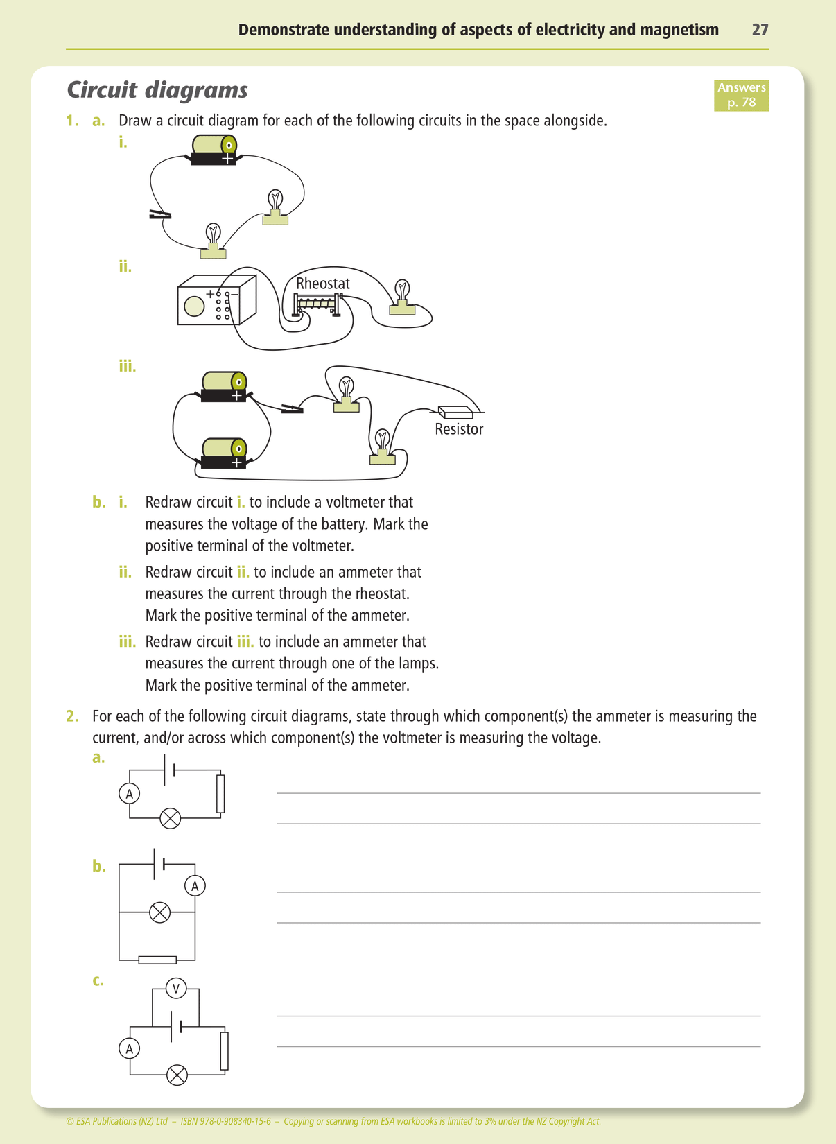 Level 1 Electricity and Magnetism 1.3 Learning Workbook - LearnWell