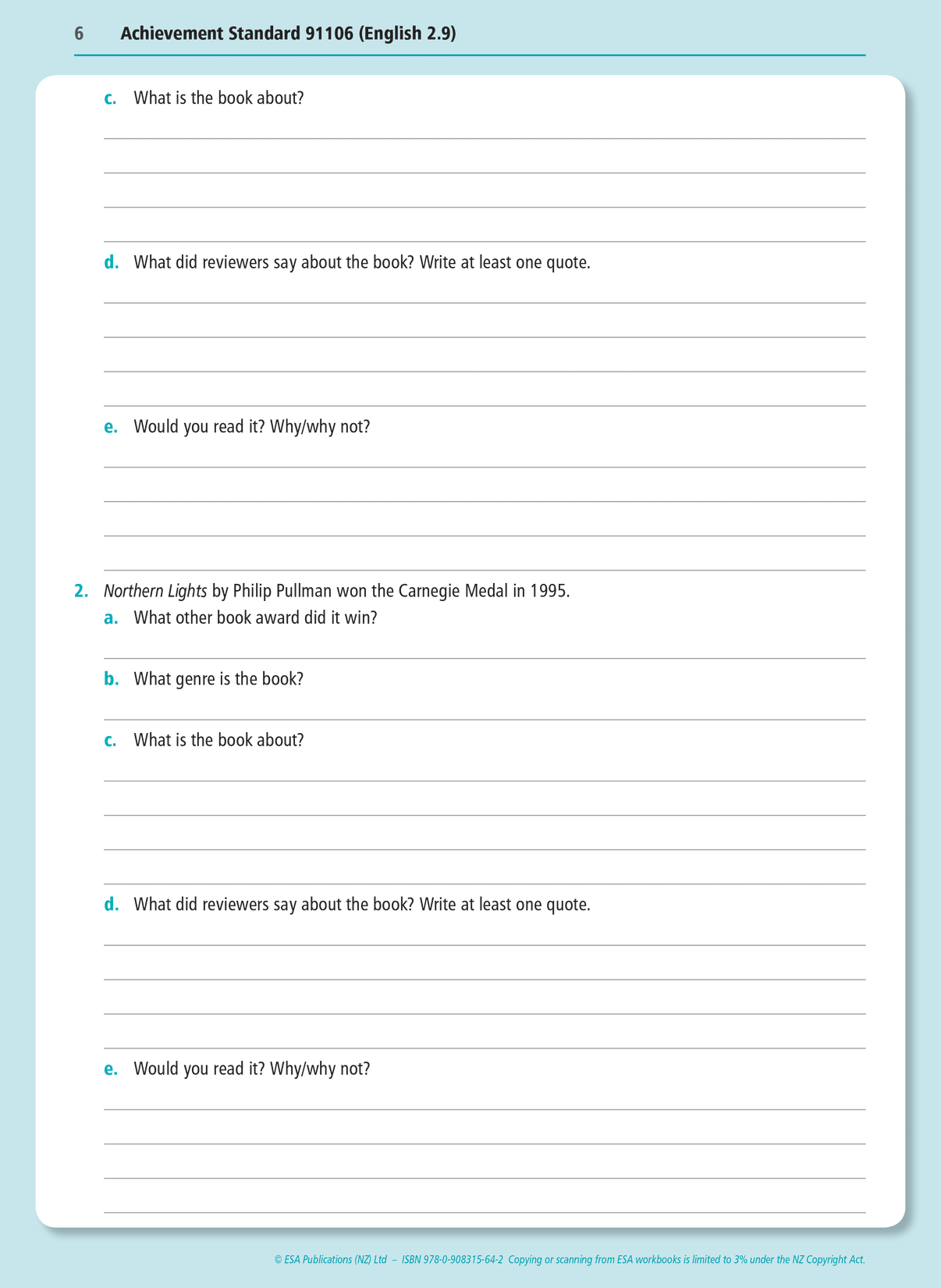 Level 2 Independent Reading 2.9 Learning Workbook - LearnWell