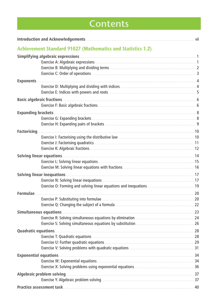 Level 1 Mathematics Externals Learning Workbook - LearnWell