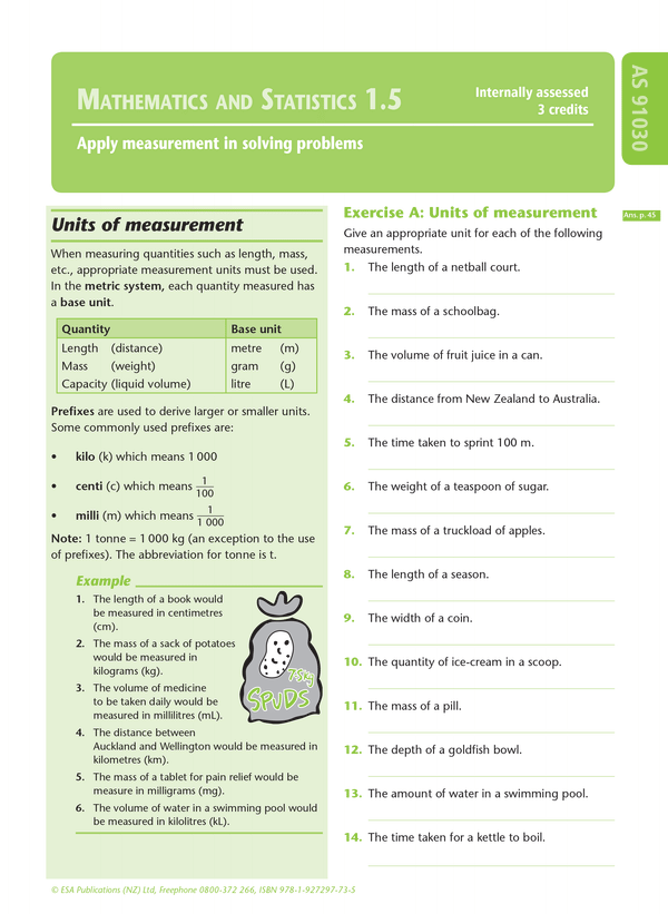 Level 1 Measurement 1.5 Learning Workbook - LearnWell