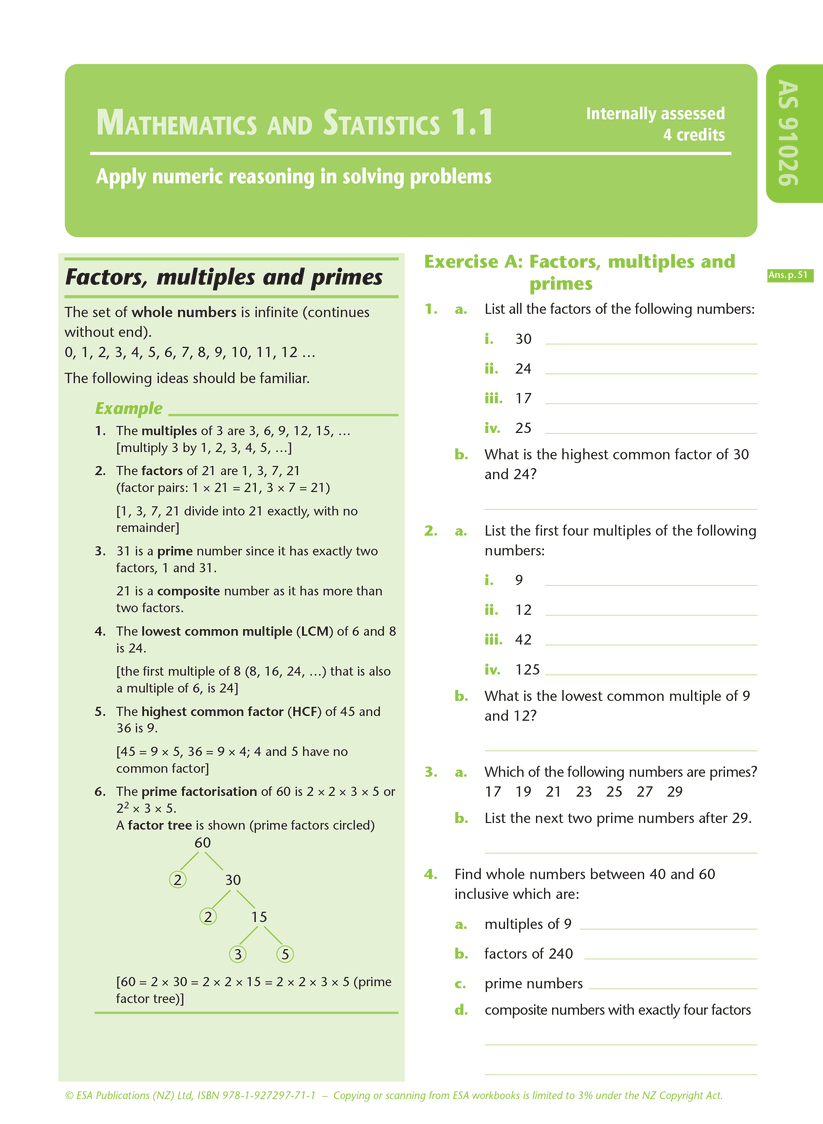 Level 1 Number 1.1 Learning Workbook - LearnWell
