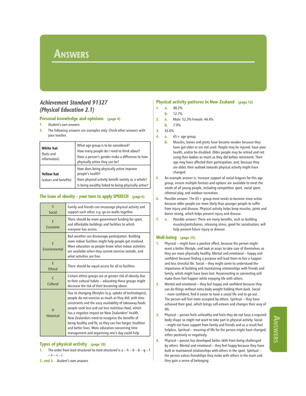 Level 2 Physical Education Learning Workbook - LearnWell