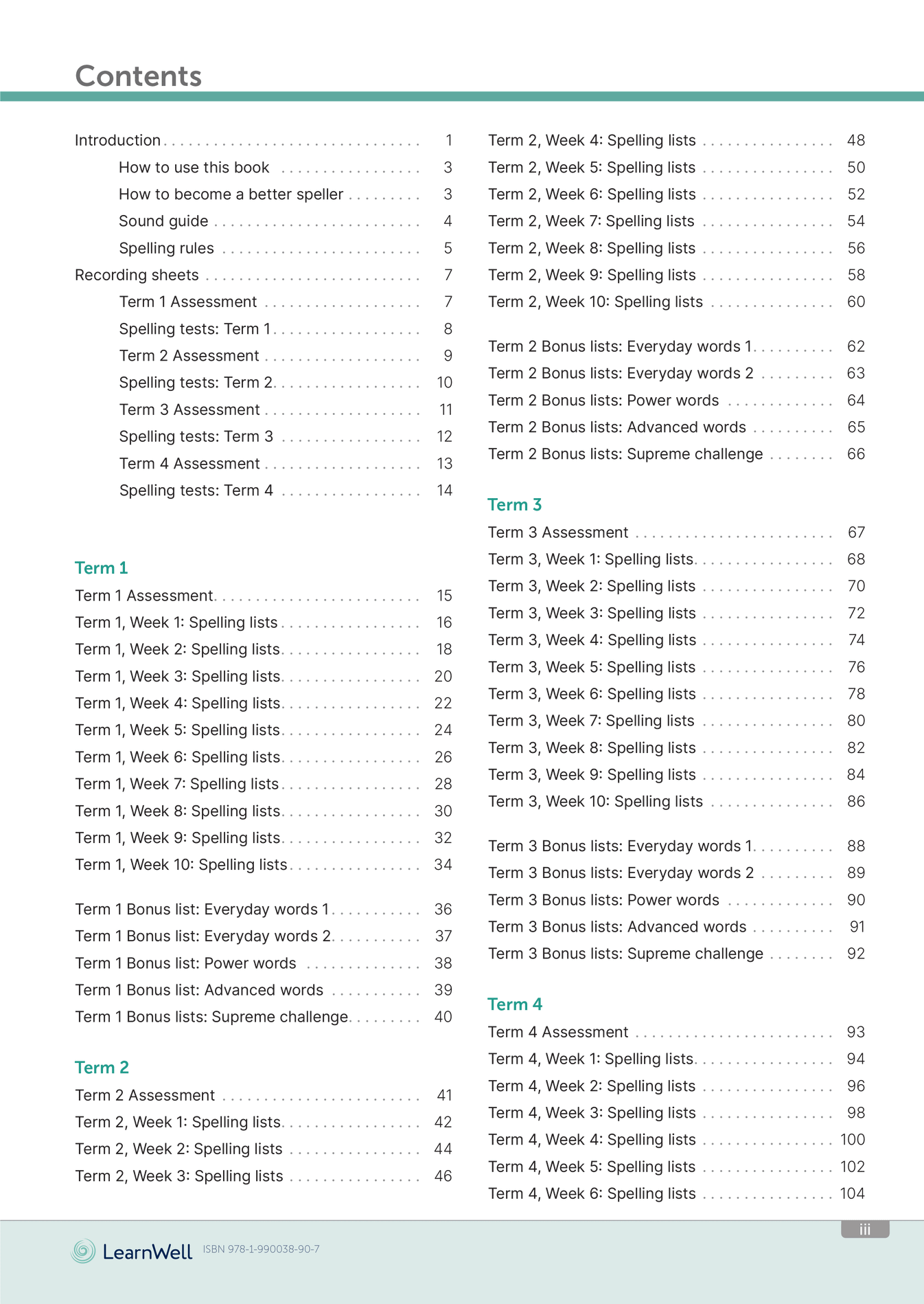 Spelling Ability Lists Start Right Workbook - LearnWell